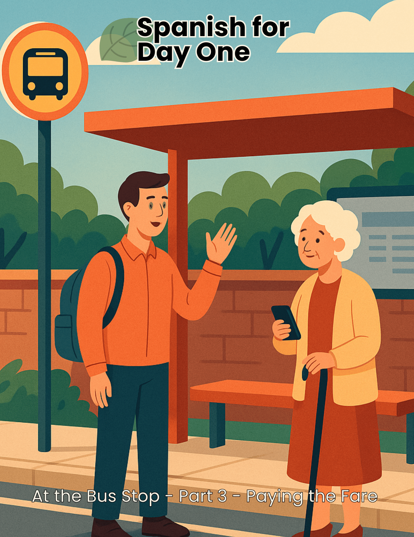At the Bus Stop - Part 3 - Paying the Fare - Dual Language Stories